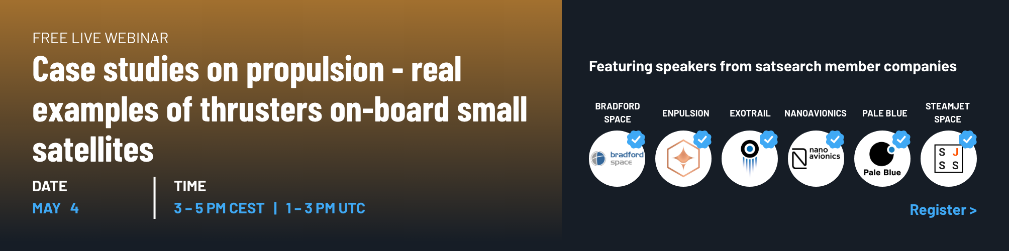 CubeSat thrusters and small satellite propulsion systems | satsearch blog